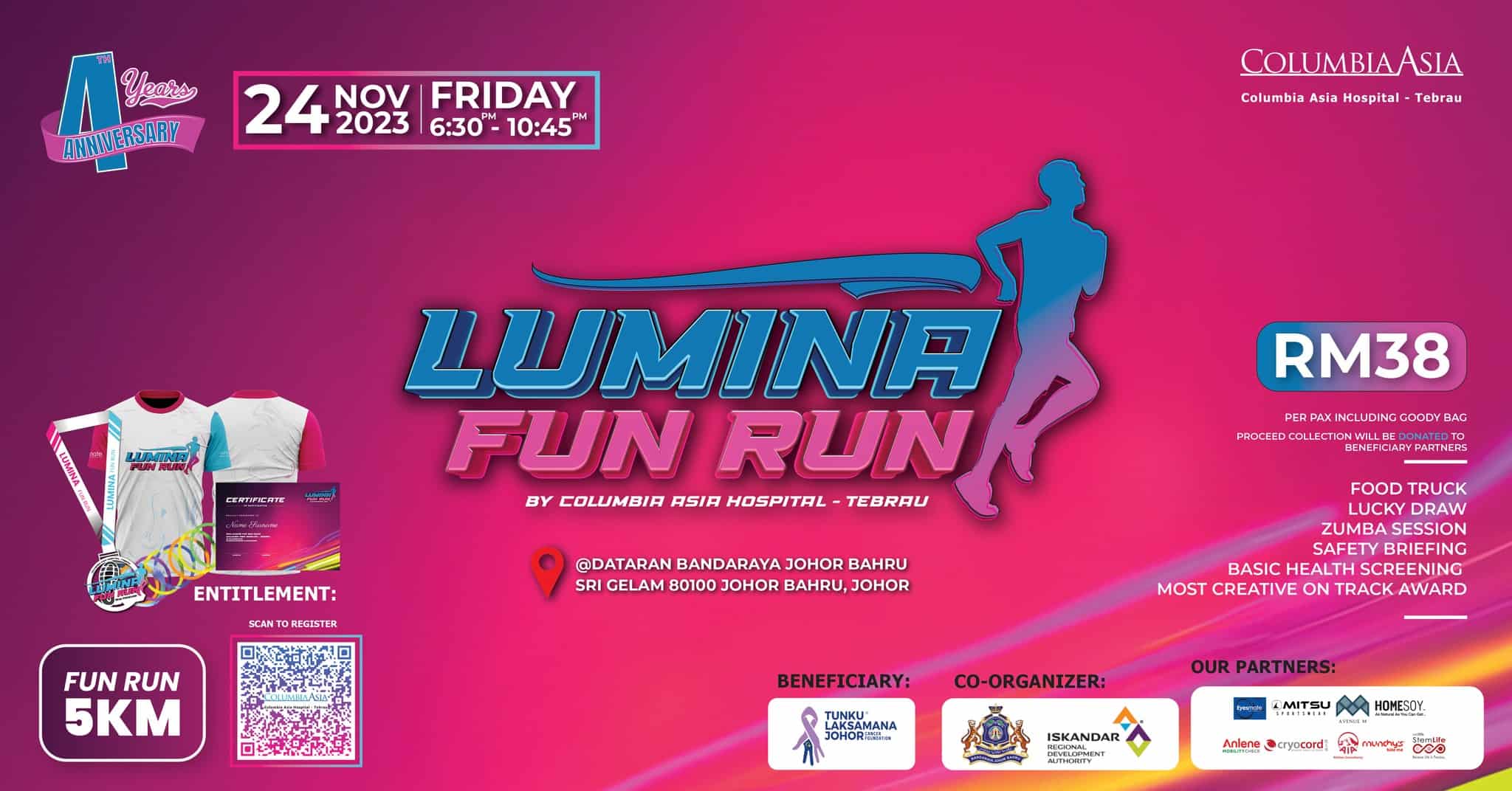CAH-Tebrau Nov'23: Lumina Fun Run 2023 - Columbia Asia Hospital I ...