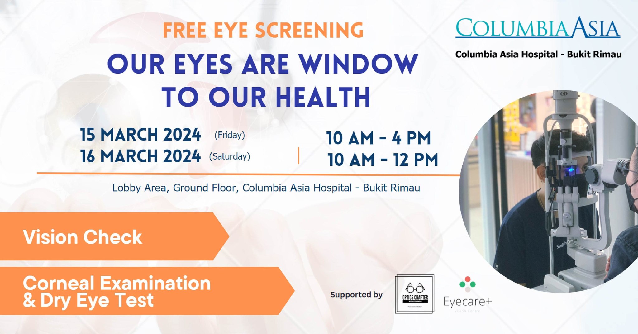 Free Eye Screening - Columbia Asia Hospital I Private Hospital in Malaysia