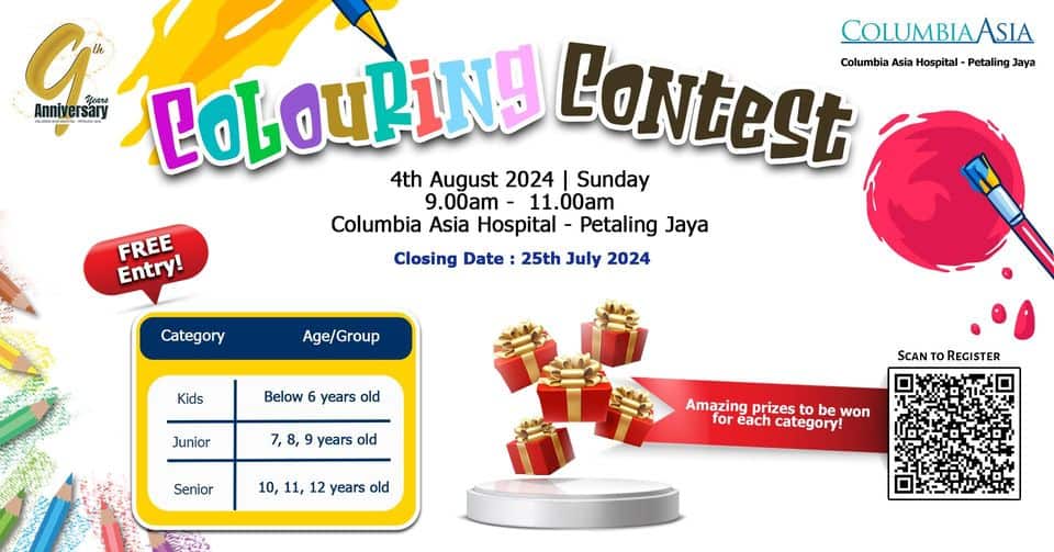 儿童填色比赛 -Columbia Asia 医院 I 马来西亚私立医院