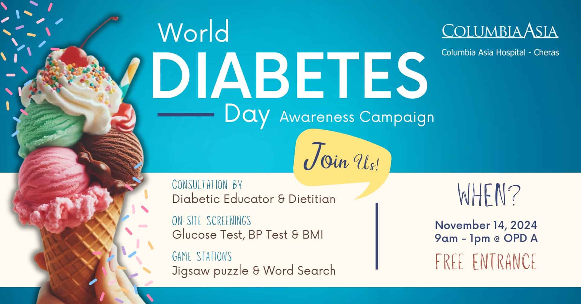 World Diabetes Day Awareness Campaign - Columbia Asia Hospital I ...
