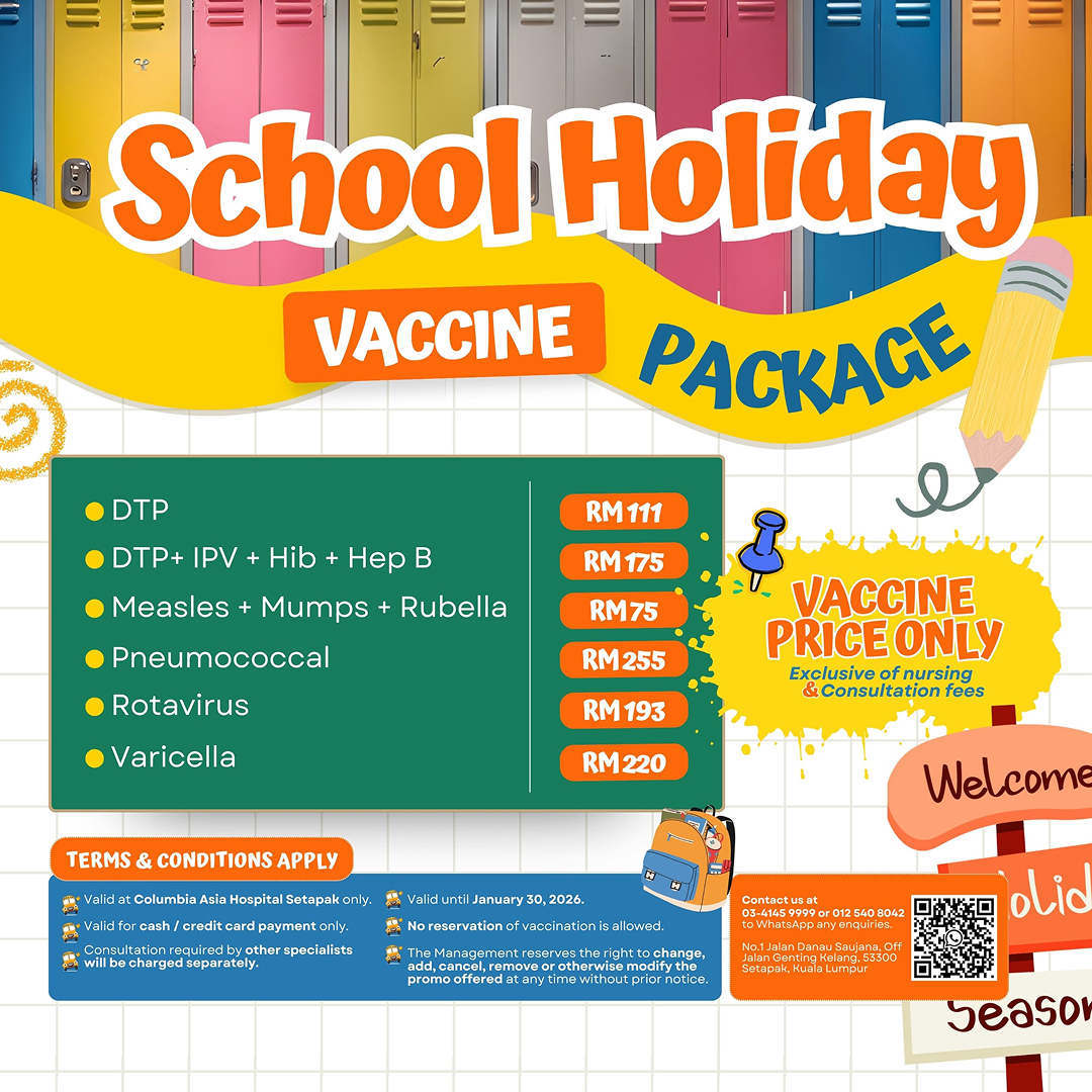 School Holiday Vaccine Package - Columbia Asia Hospital I Private ...